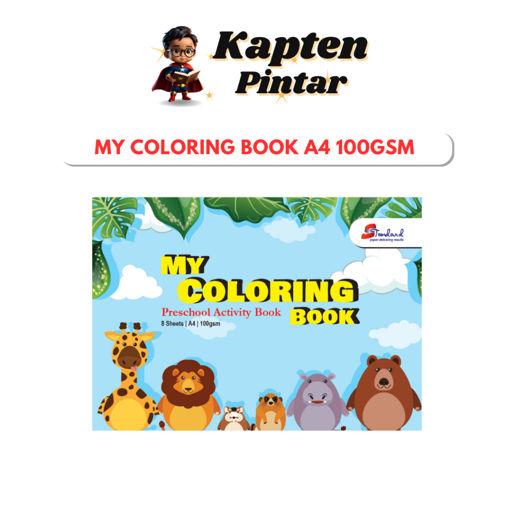 My Coloring Book A4 100GSM - Preschool Activity Book 8 Sheets | A4 ...