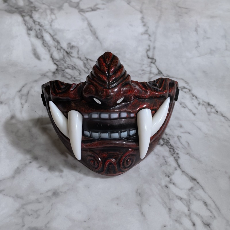 Japan hannya ghost oni half mask one piece hantu topeng motor | Shopee ...