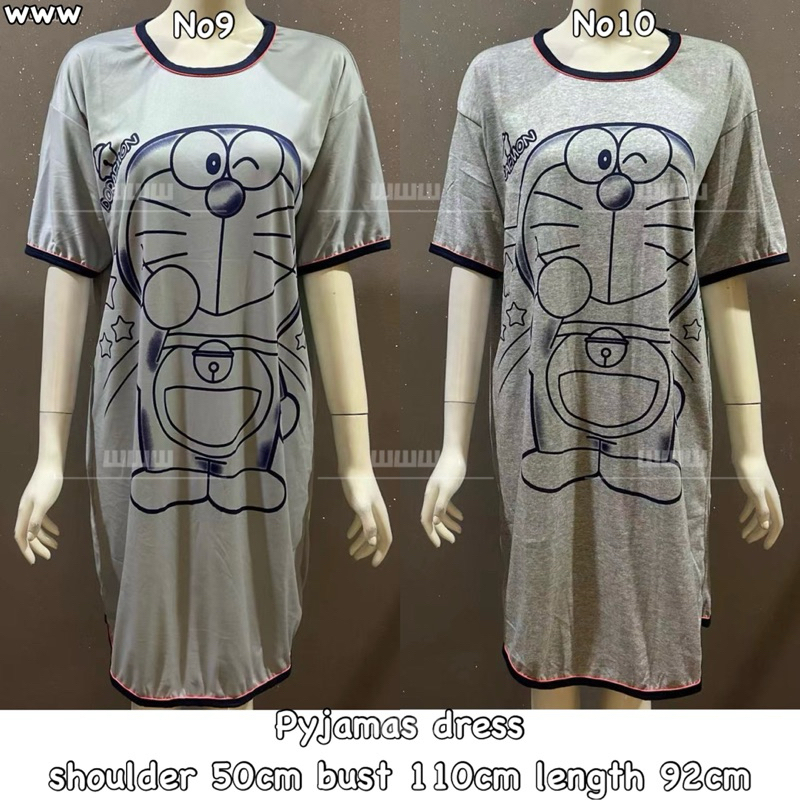 Winnie Pooh cartoon pyjamas dress cotton ( baju tidur ) | Shopee Malaysia