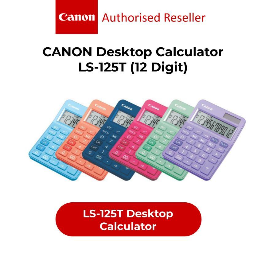 Canon Desktop Calculator LS-125T (12 Digits) GREEN/NAVY BLUE/ORANGE ...