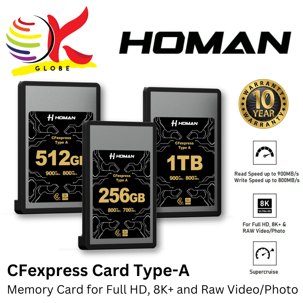 HOMAN CFEXPRESS CARD TYPE-A MEMORY CARD FOR FULL HD, 8K+ AND ROW VIDEO/PHOTO & SUPERCRUISE ...