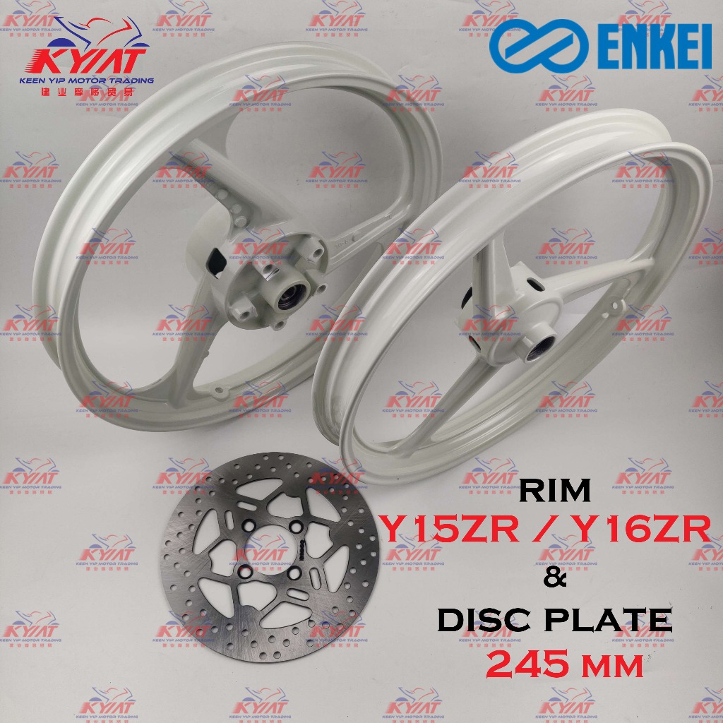 COMBO RIM 3 BATANG Y15ZR/Y16ZR & DISC PLATE ENKEI 245MM (DEPAN 4 LUBANG) | Shopee Malaysia