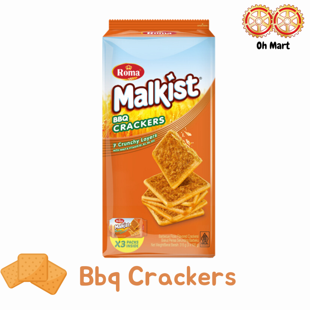 Roma Malkist Cream Crackers/Sugar Crackers/Chocolate/BBQ- 360g/315g/270g | Shopee Malaysia