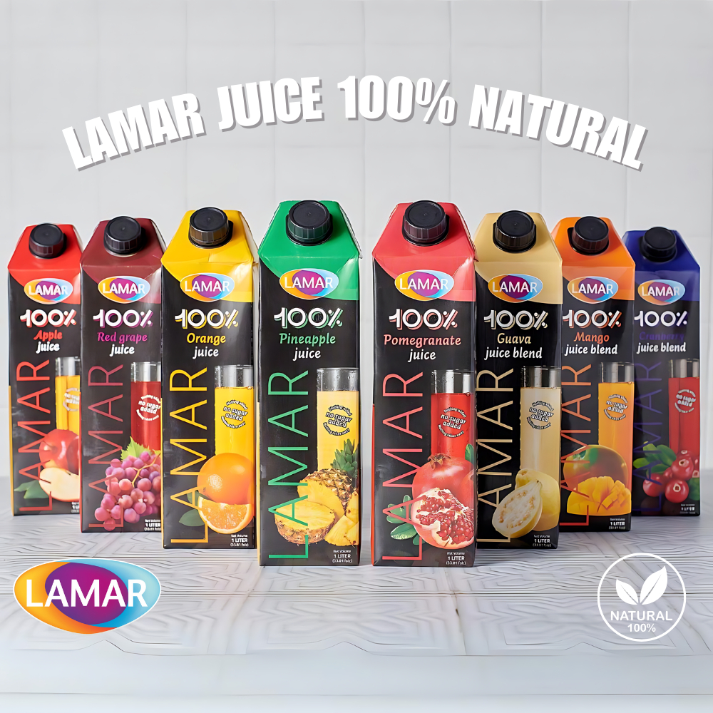 LAMAR Juice 100% Natural & Premium Drink [ 1L X 12 pcs ] No ...