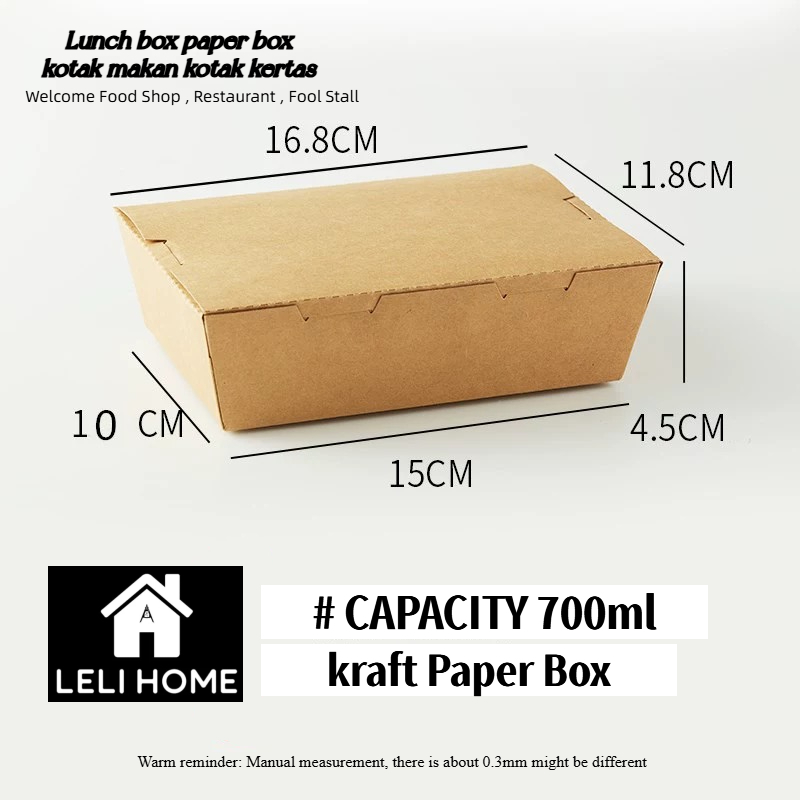 Food Paper Box Take away Box Lunch Box Kotak Makanan Kotak Kertas ...