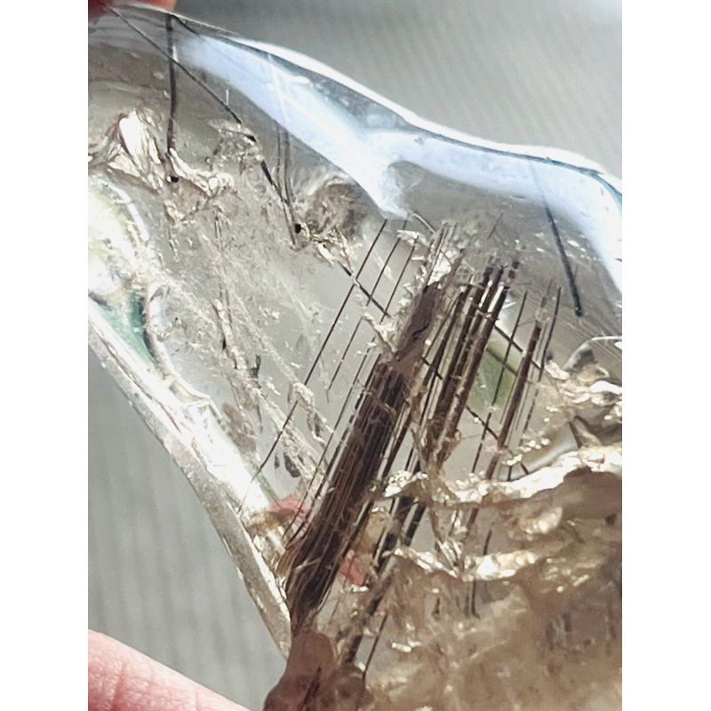 Natural Silver Rutile Quartz semi polished raw specimen 34g | Shopee ...