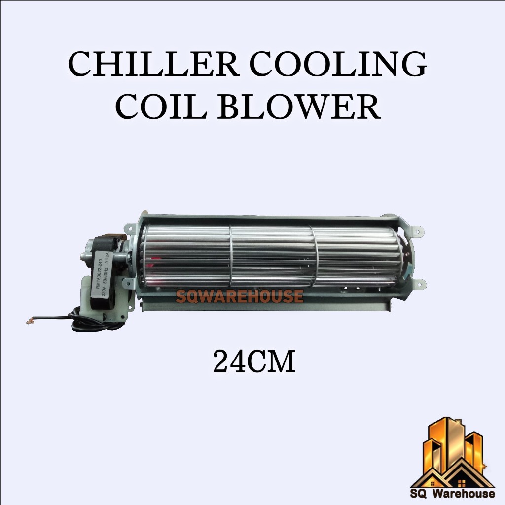Chiller Cooling Coil Blower 24cm Fridge Refrigerator Fan Motor Chiller ...