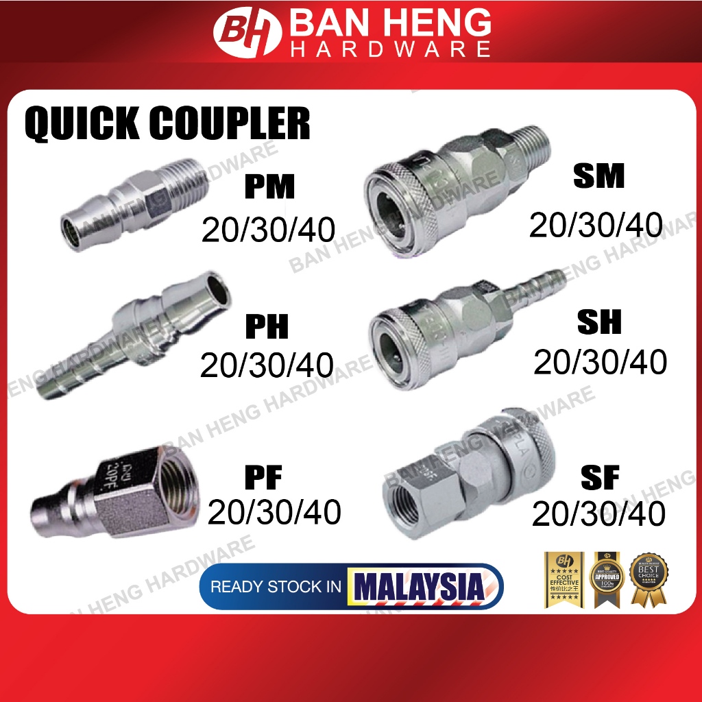 Air Hose Compressor Fitting Quick Coupler Connector 1/4"3/8"1/2 ...