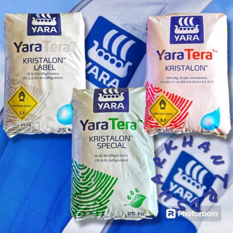 Repack 1kg YARA TERA KRISTALON Green Red & White Foliar Subur Bunga ...