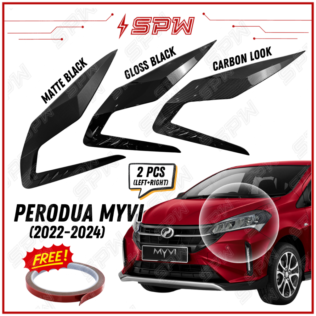 Perodua Myvi (2022-2025) G3 MG3 Eyelid Eye Lip Eyebrow Cover Head Lamp ...