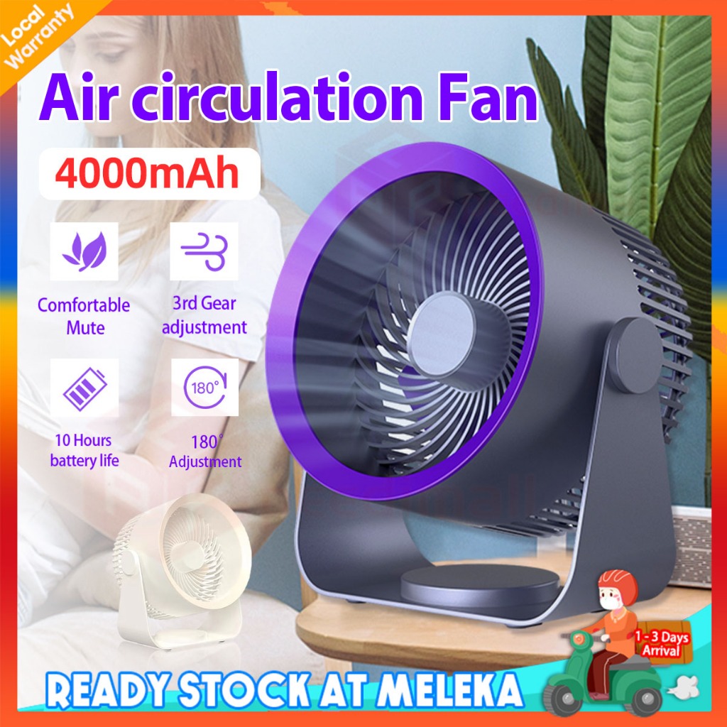 Super Air Circulation Fan Portable Fan with 4000mAh Battery Cooling ...