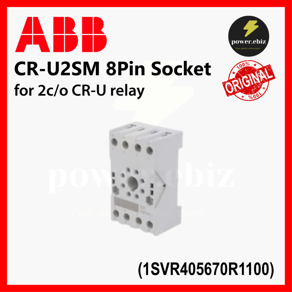 ABB CR-U2SM SOCKET FOR 2 C/O CR-U 8 PIN RELAY | Shopee Malaysia