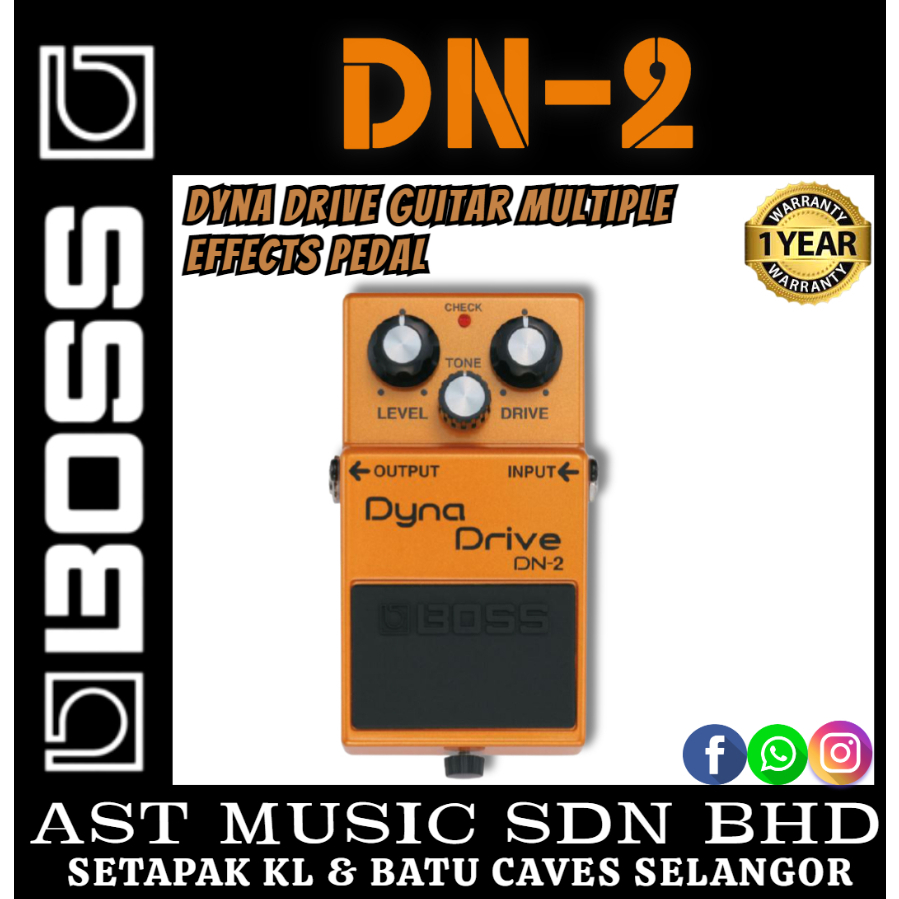 Boss DN-2 Dyna Drive Guitar Multiple Effects Pedal ( DN2 / DN 2 ...
