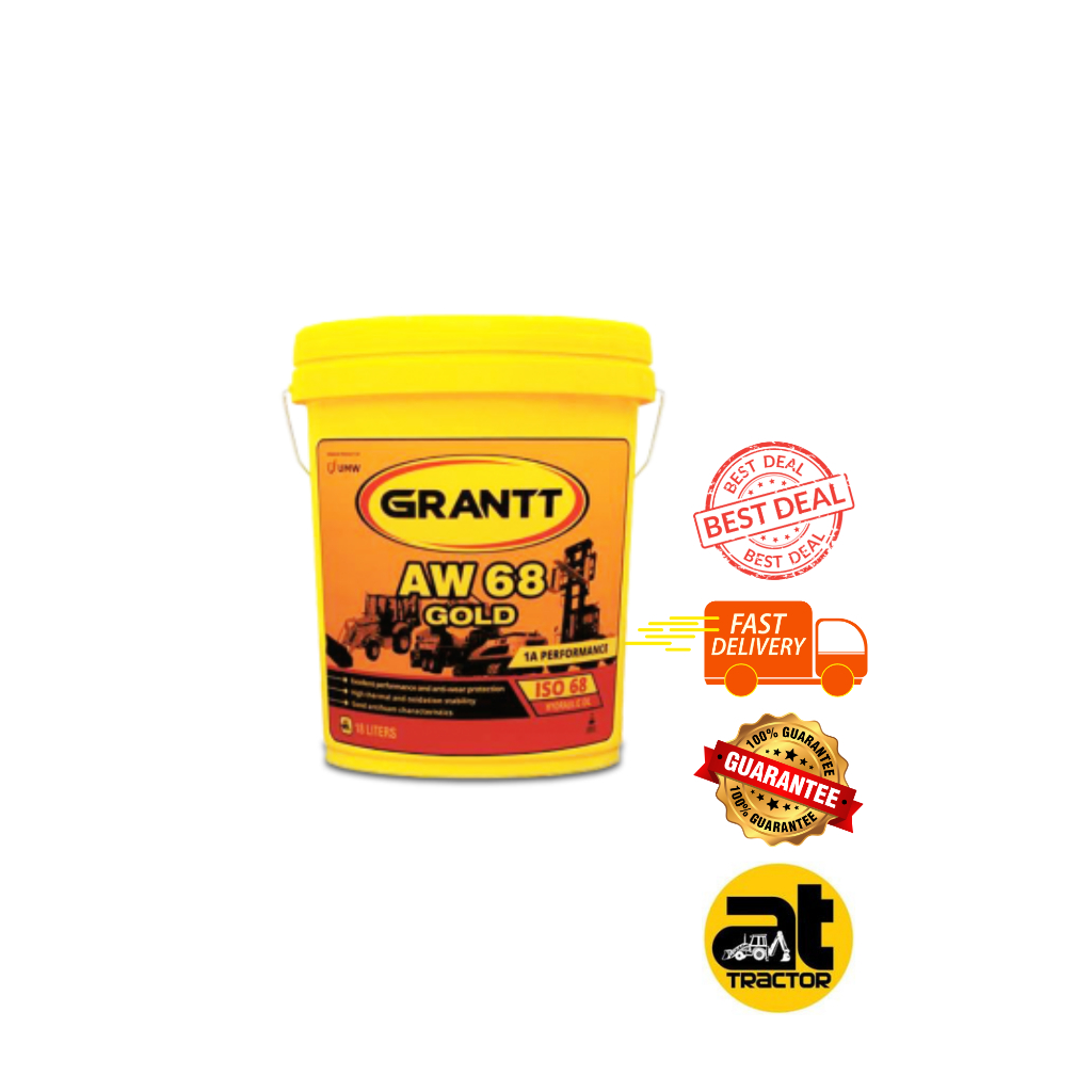 GRANTT AW68 GOLD HYDRAULIC OIL (18LITERS) | Shopee Malaysia