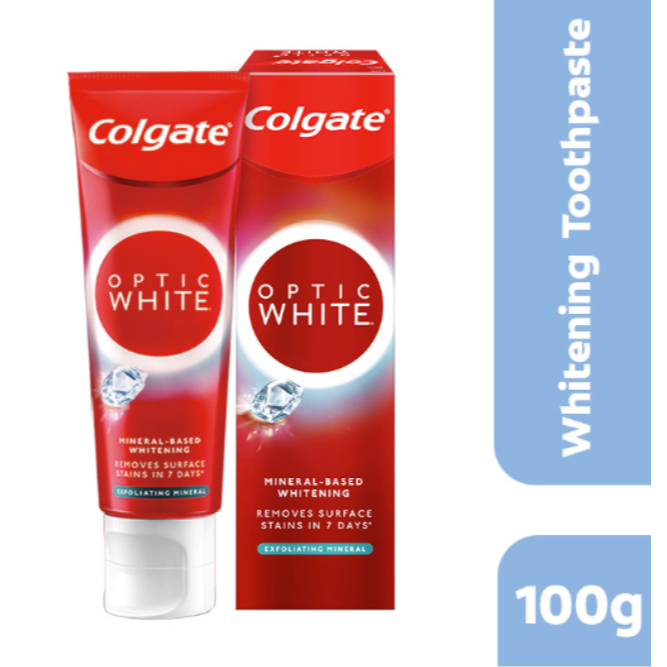 Colgate Optic White Purple/ Exfoliating Mineral/ Mint Plus Mineral ...