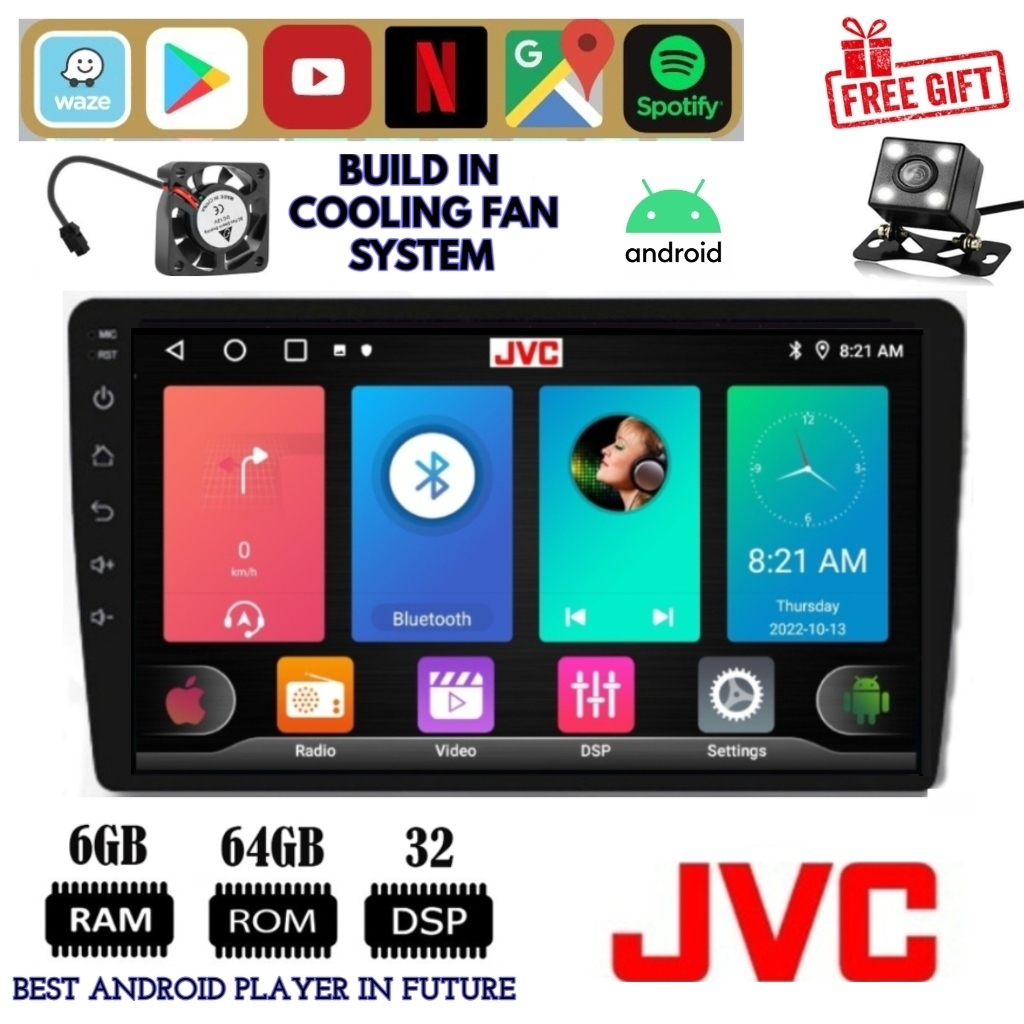 [6GB RAM+64GB ROM] JVC Style Android Player 9"10" inch Quad Core Car ...