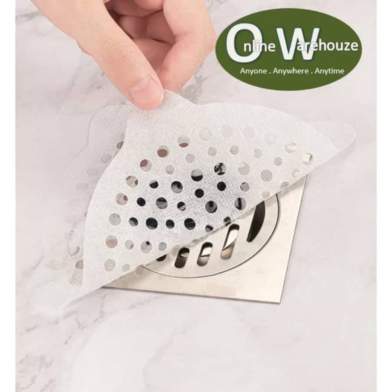 Disposable Filter Stickers Hair Catcher Kitchen Floor Drain Sticky ...