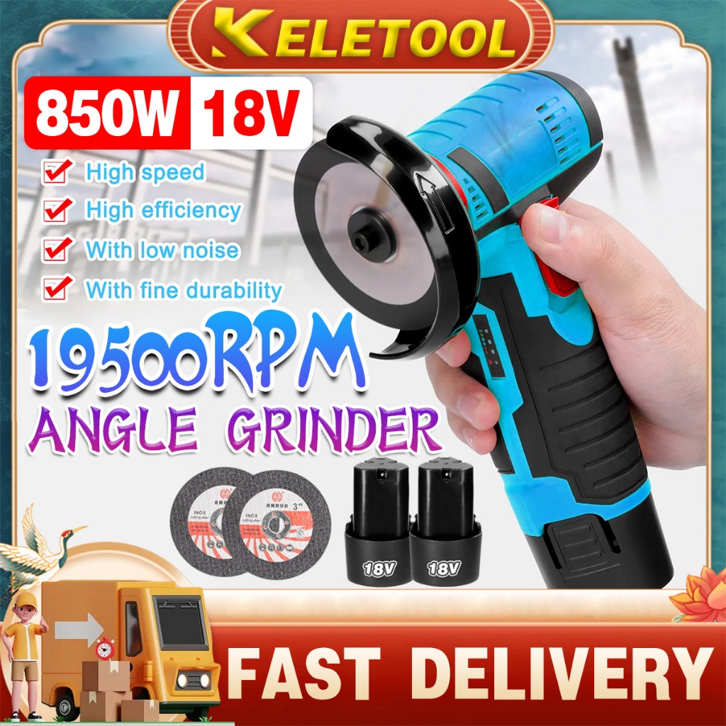 Cordless grinder 18V Li-Ion Portable Electric Angle Grinder cordless ...