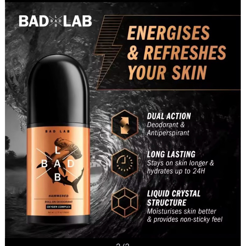 (all skin) BADLAB Deodorant Roll On Serum Oxygen Complex 50ml ( sapu ...