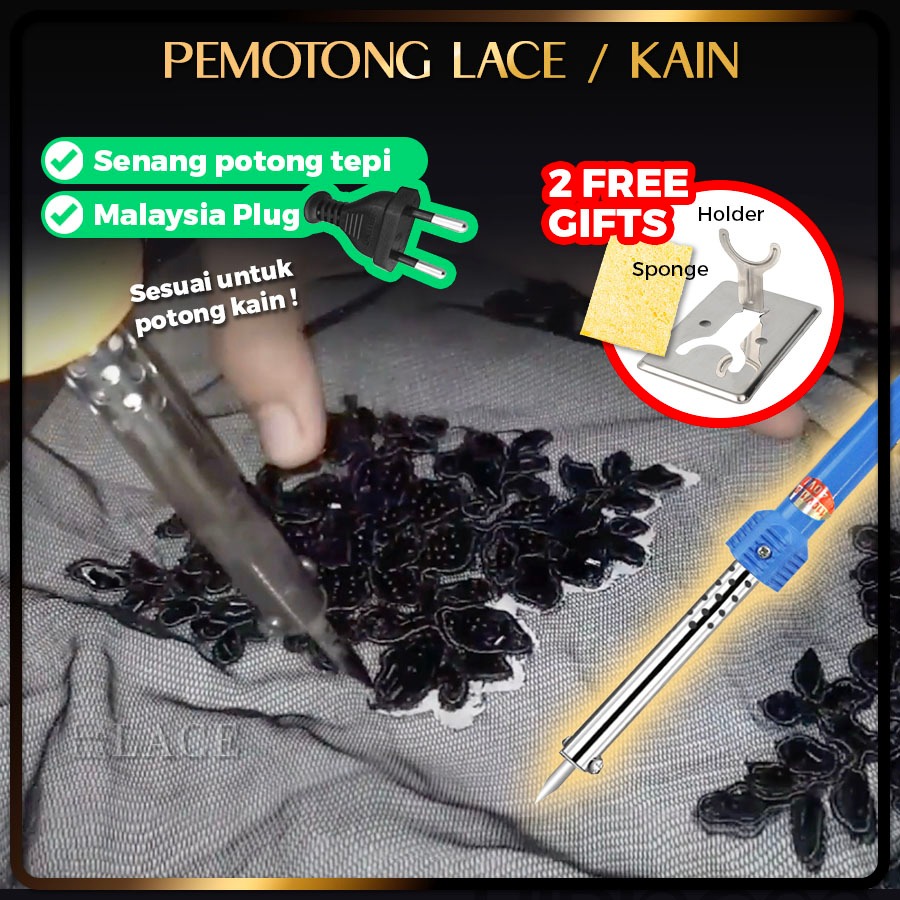 [2 FREE GIFTS] 60W Pemotong Lace Auto / Solder Lace Cutter / Trim Lace ...