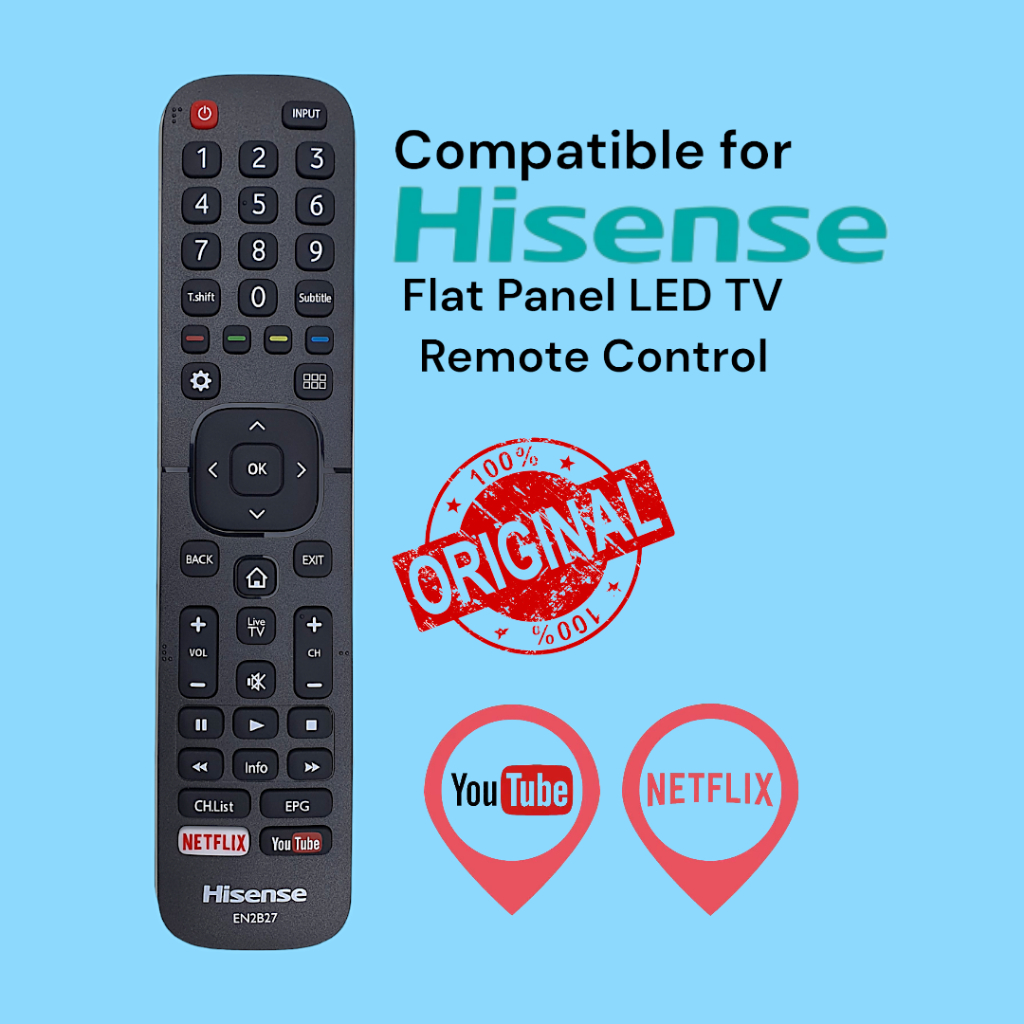 Original Hisense EN2B27 Flat Panel LED TV With YouTube Netflix Vudu ...