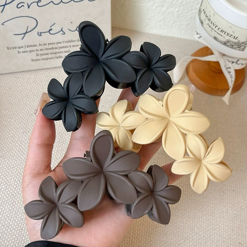 Matte Flower Hair Clip Claw Hair Pin Korea Style Pin Penyepit Rambut ...