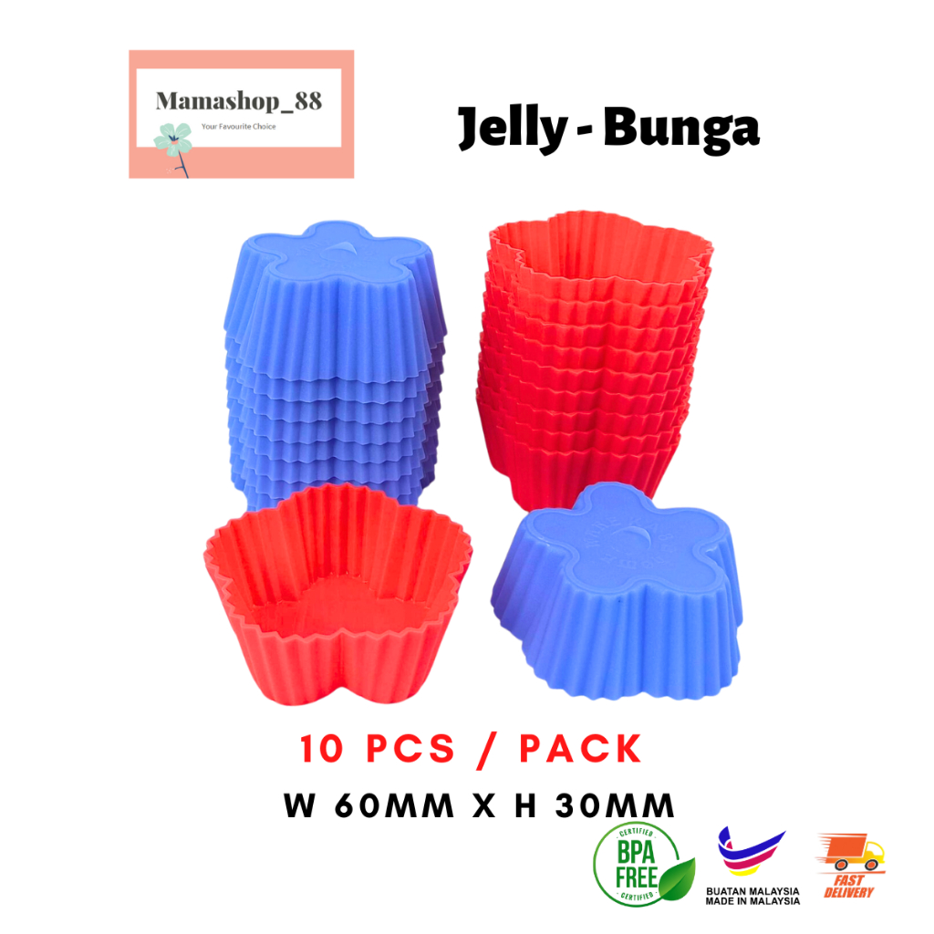 12 pcs Jelly Cup /Jelly Mould /Muffin Cup/Pudding Cup/Acuan Jeli (Bulat ...
