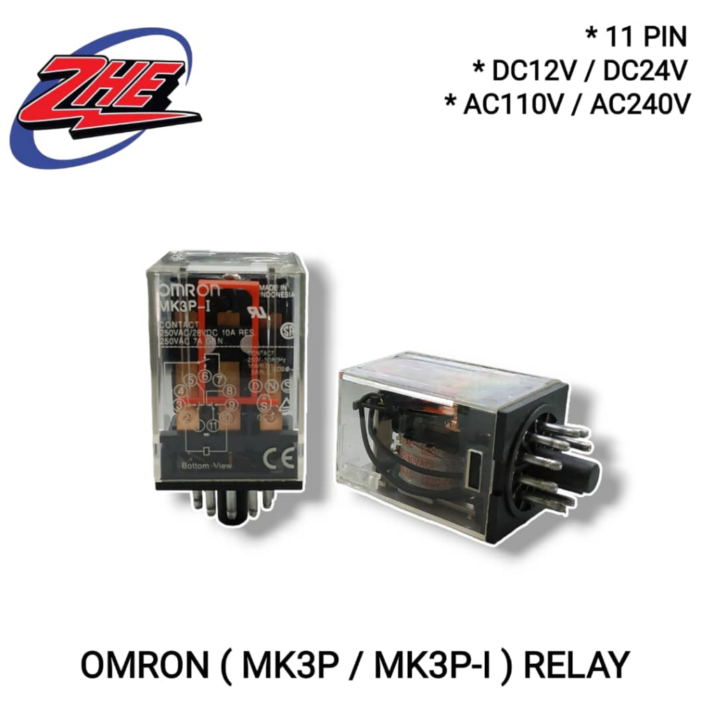 OMRON MK3P MK3P-I 11PIN DC12V DC24V AC110V AC240V POWER RELAY | Shopee Malaysia