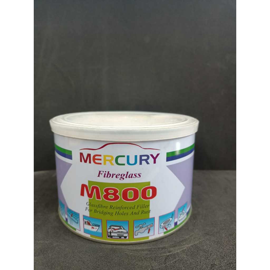 M800 MERCURY FIBREGLASS / FIBERGLASS / CAR FIBREGLASS CEMENT (280GM & 1 ...