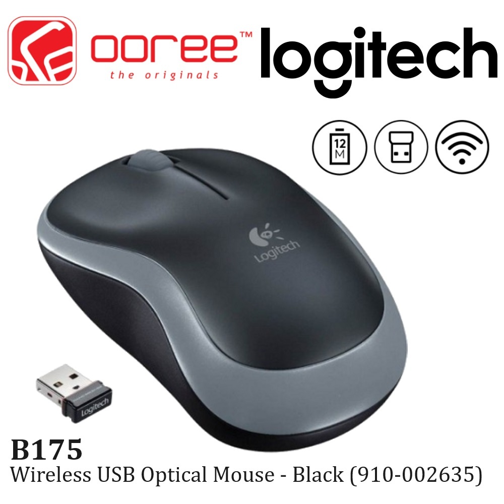 LOGITECH B175 ADVANCED 2.4 GHZ WIRELESS MOUSE WITH PLUG AND PLAY NANO ...