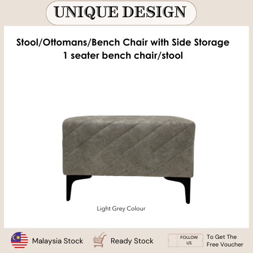 UNIQUE DESIGN Long Stool Bench Chair Marble Velvet With side pocket ...