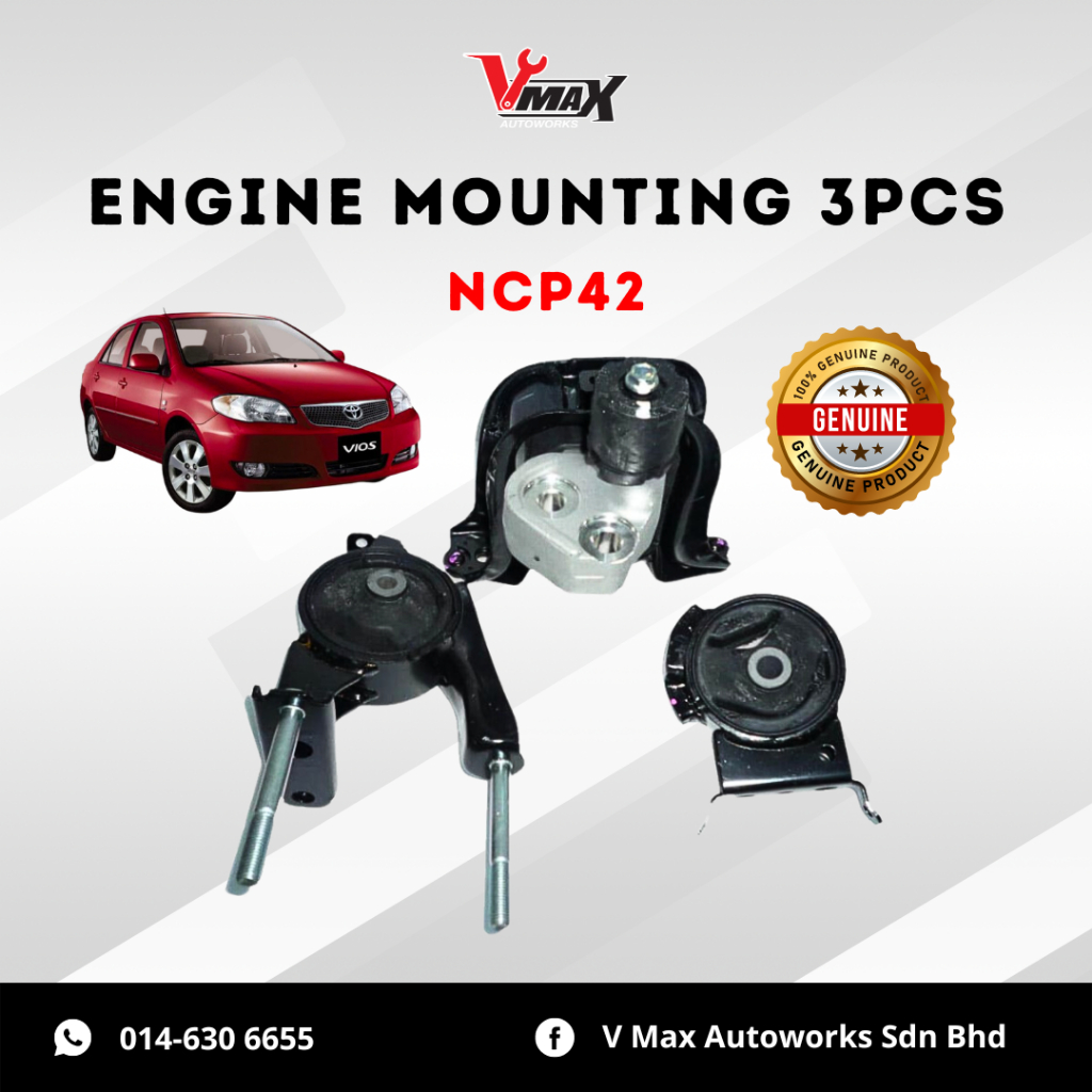 GENUINE TOYOTA Vios Ncp42 Engine Mounting 1Set-3Pcs | Shopee Malaysia