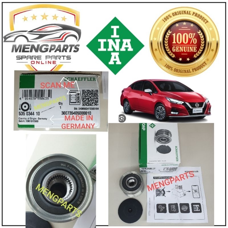 ORIGINAL INA SCHAFFLER GERMANY NISSAN ALMERA N18 1.0 TURBO 2019Y UP ...