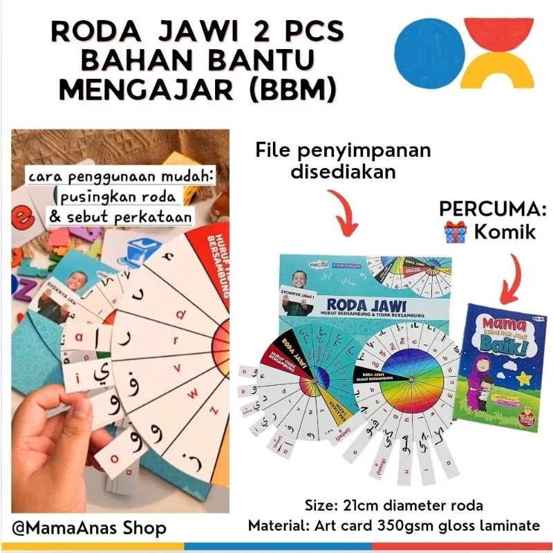 Jawi suku kata bahan bantu mengajar bbm roda jawi smart wheel Huruf ...