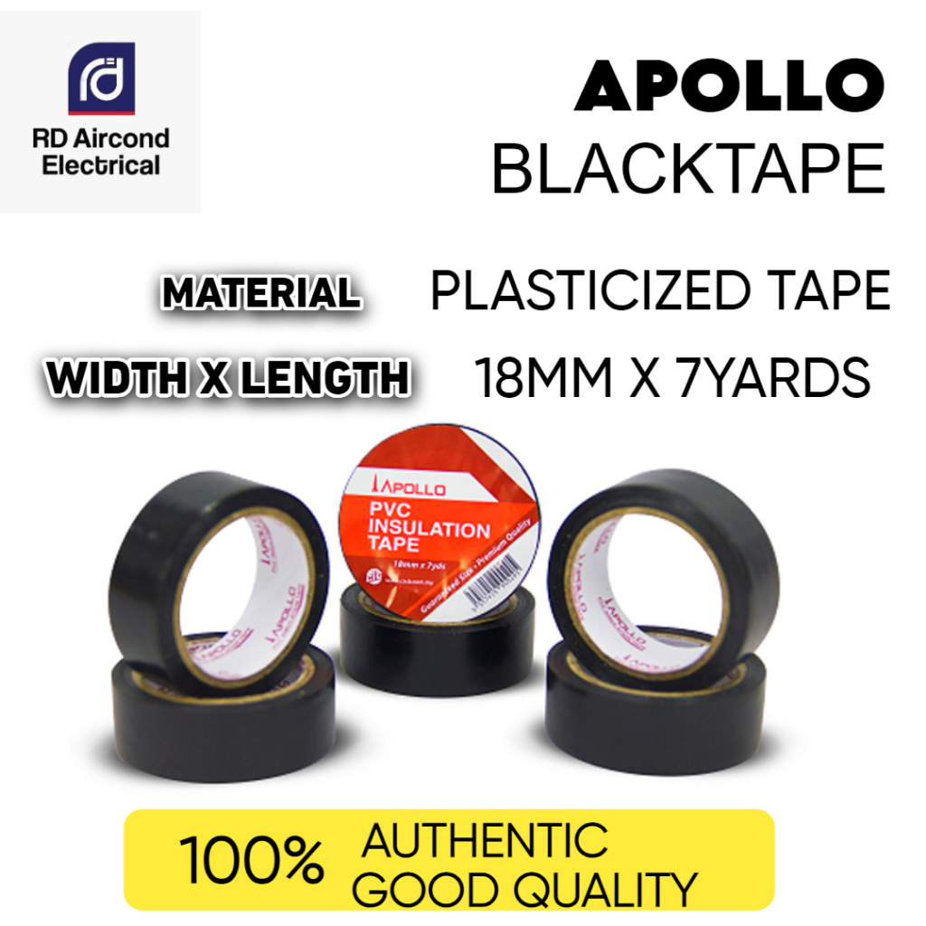 RD AIRCOND - BLACK TAPE BRAND [𝗔𝗣𝗢𝗟𝗟𝗢] 1 ROLL 10 PCS | Shopee Malaysia