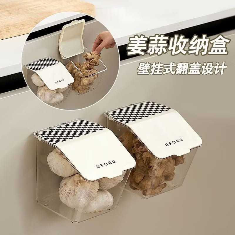 Kitchen Onion Ginger Garlic Storage Box / Wall-Mounted Kitchen Storage ...