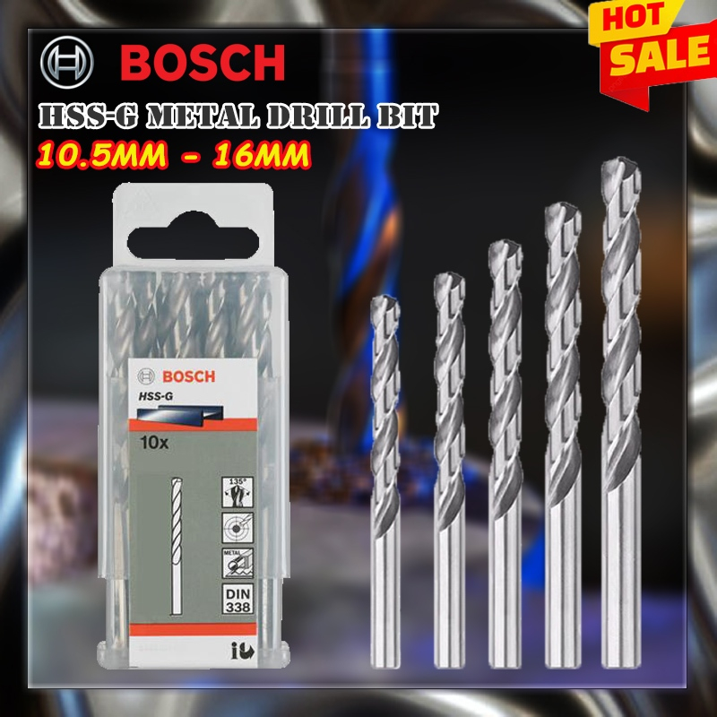 Bosch HSS-G Metal Drill Bit 10.5mm - 16mm For Alloyed and Unalloyed ...