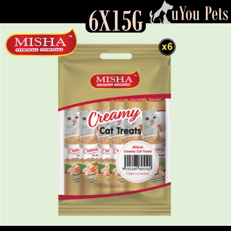 MISHA Creamy Cat Treats (15G x 6PCS) | Shopee Malaysia