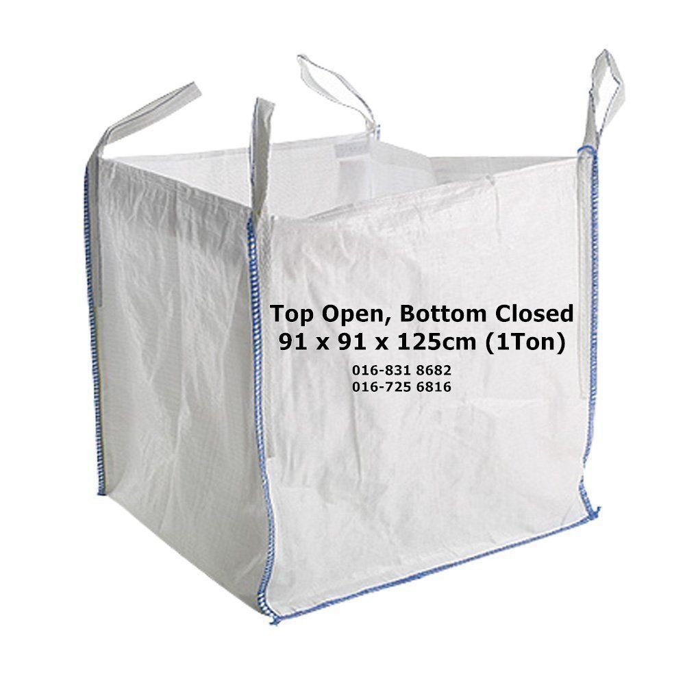 Jumbo Bag, PP Woven, Top Open, Bottom Closed Designed. Size: 91cm X ...