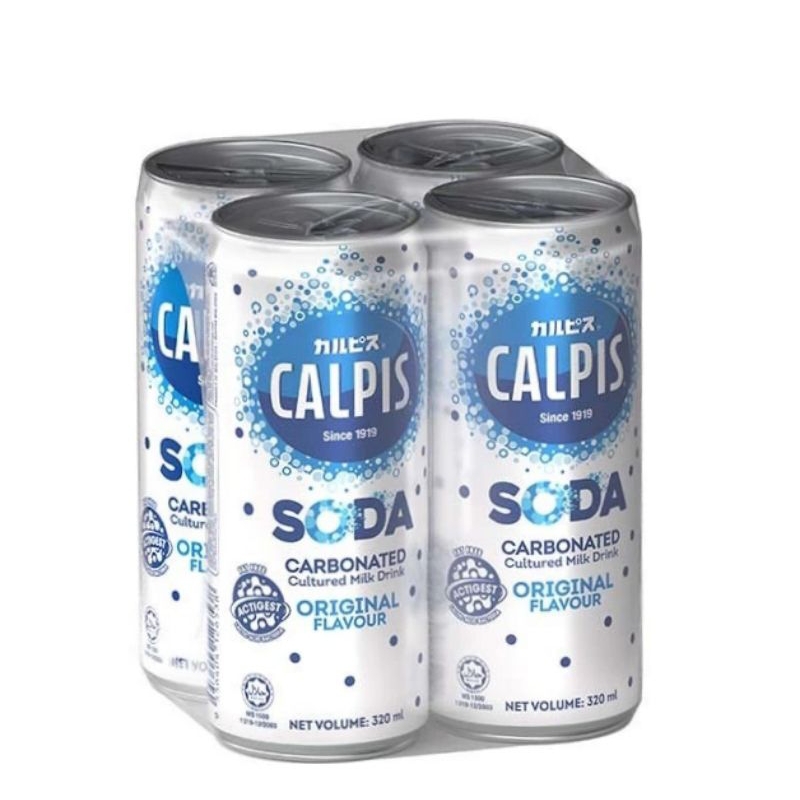 Calpis Soda Original ( 320ml x 4 can ) | Shopee Malaysia