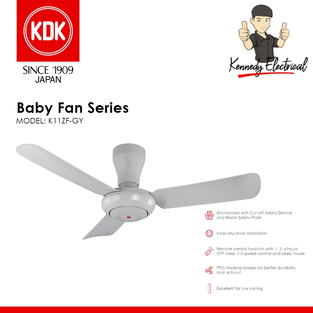 KDK Baby Fan Series K11ZF-GY | Shopee Malaysia