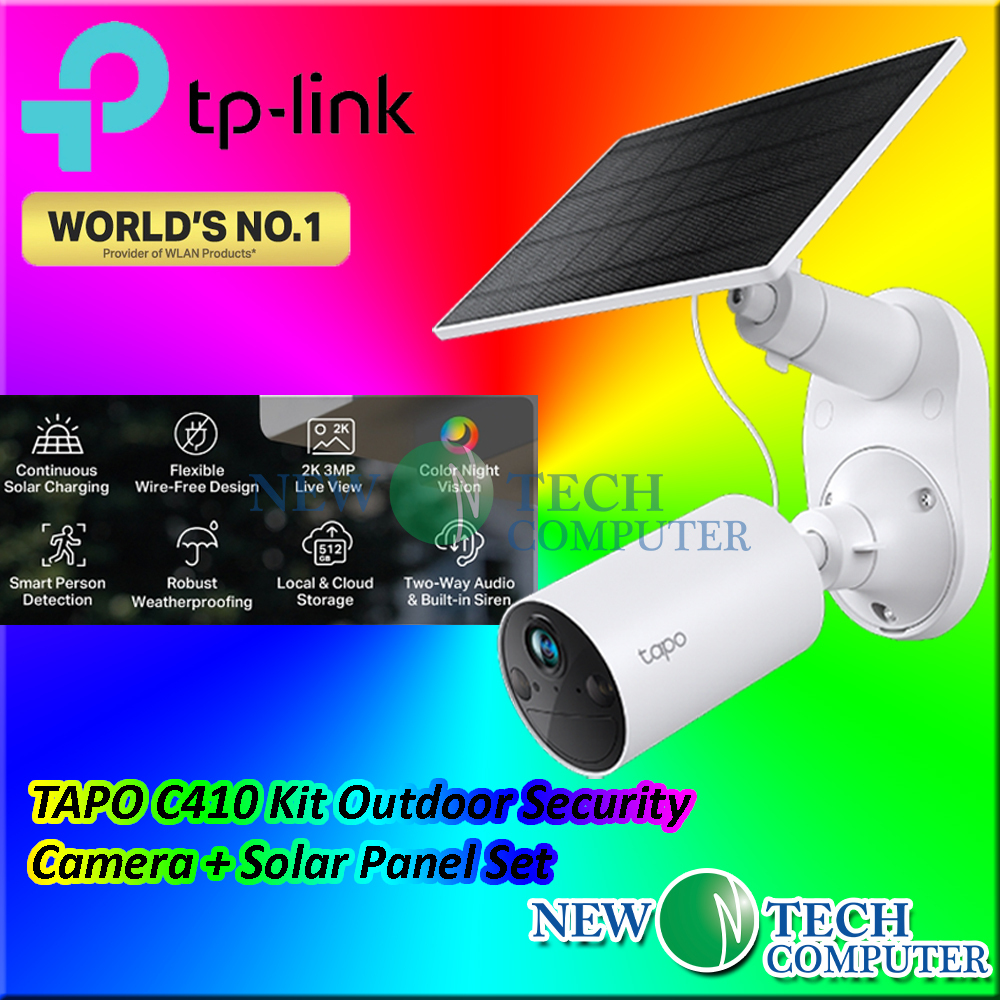 TP-Link Tapo C410 KIT Solar-Powered Smart Wire-Free Battery Security ...