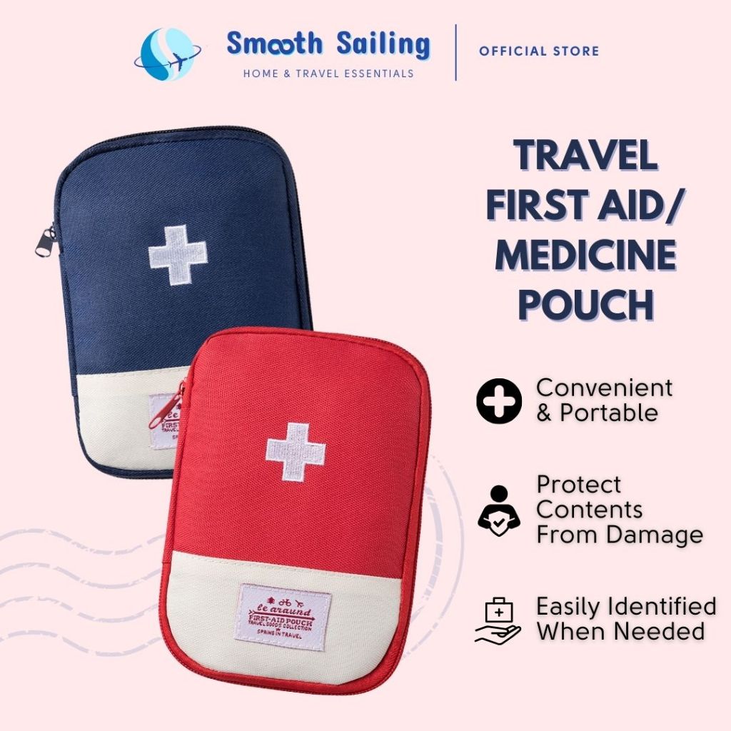 Medicine Storage Pouch Medicine Bag Travel Medicine Organizer Medicine Cutter Pill First Aid Kit ...