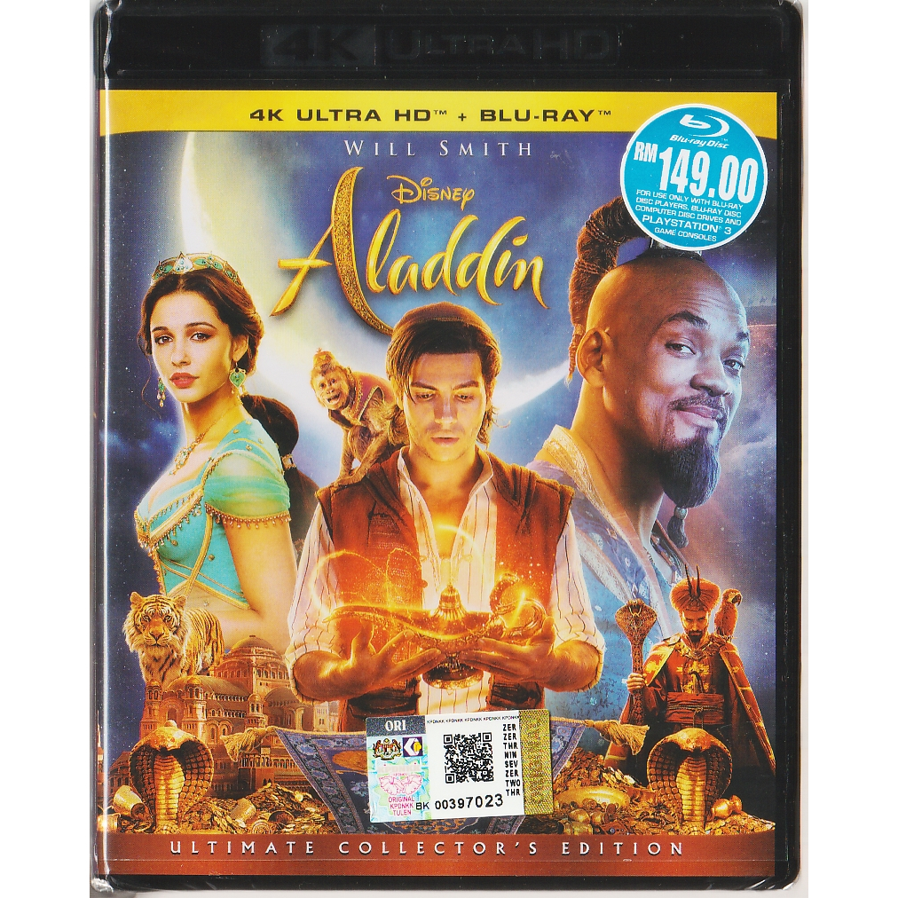 4K BLURAY : ALADDIN ( ORIGINAL 4K + BLURAY ) | Shopee Malaysia