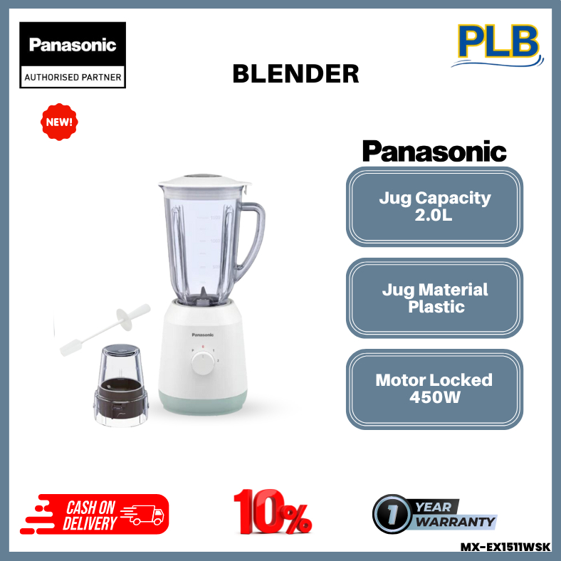 PANASONIC MX-EX1511 LIGHTWEIGHT 1.5L BLENDER MX-EX1511WSK | Shopee Malaysia