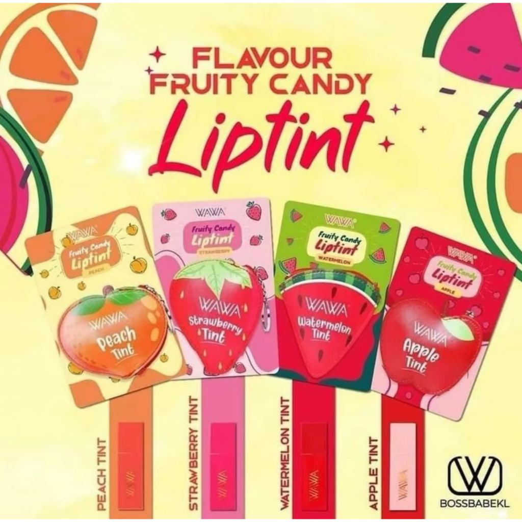 WAWA LIPTINT FRUITY CANDY | LONG LASTING 💯ORIGINAL HQ | Shopee Malaysia
