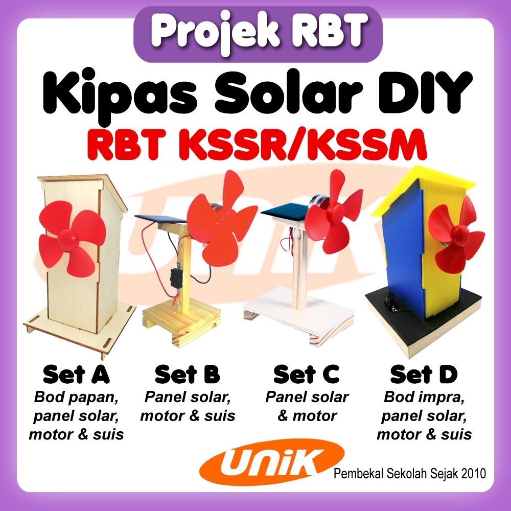 [UNIK] Projek RBT KSSR KSSM - Kipas Solar DIY - STEM Reka Bentuk ...