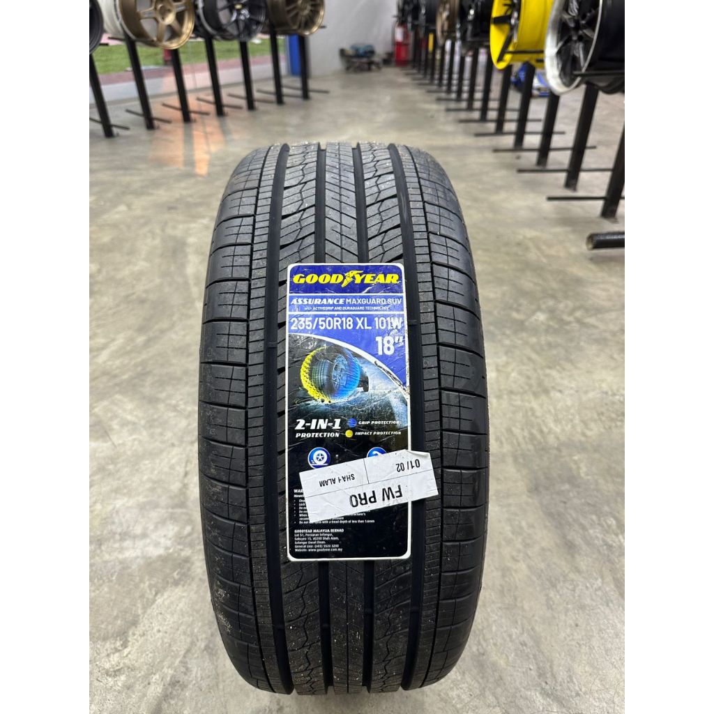NEW TYRE GOODYEAR ASSURANCE MAXGUARD SUV 235/50/18 | Shopee Malaysia