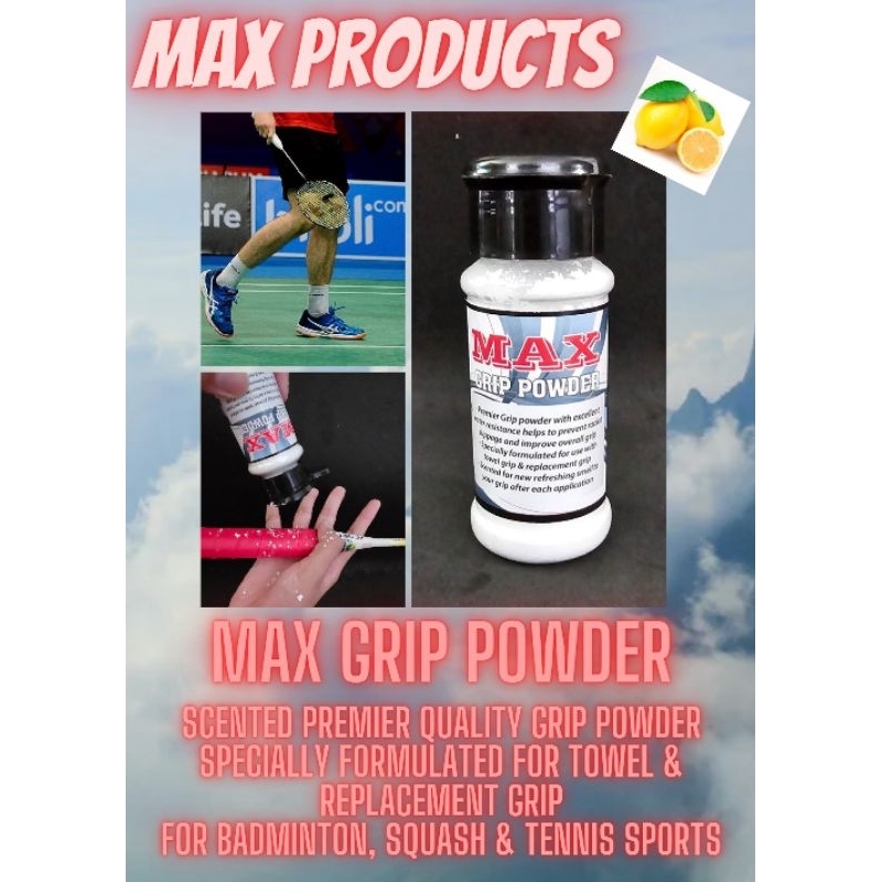 MAX Grip Powder ( For badminton, squash & tennis ) | Shopee Malaysia