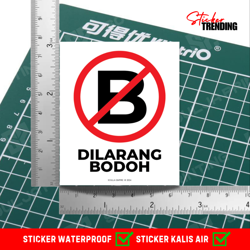 Sticker Dilarang Bodoh | STD033 | Shopee Malaysia